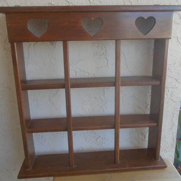 Wood Heart Shelf - Etsy