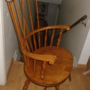 Vintage Hard Rock Maple Fiddleback Armchair by S. Bent & Bros. Chair - Etsy