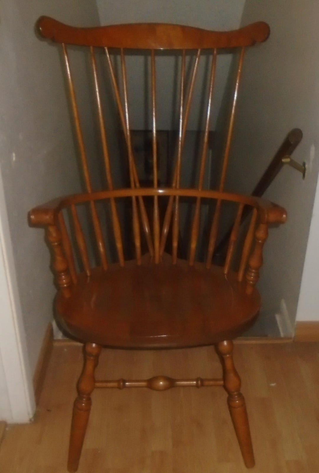 Vintage Hard Rock Maple Fiddleback Armchair by S. Bent & Bros. Chair - Etsy