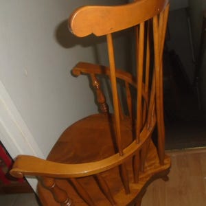 Vintage Hard Rock Maple Fiddleback Armchair by S. Bent & Bros. Chair - Etsy