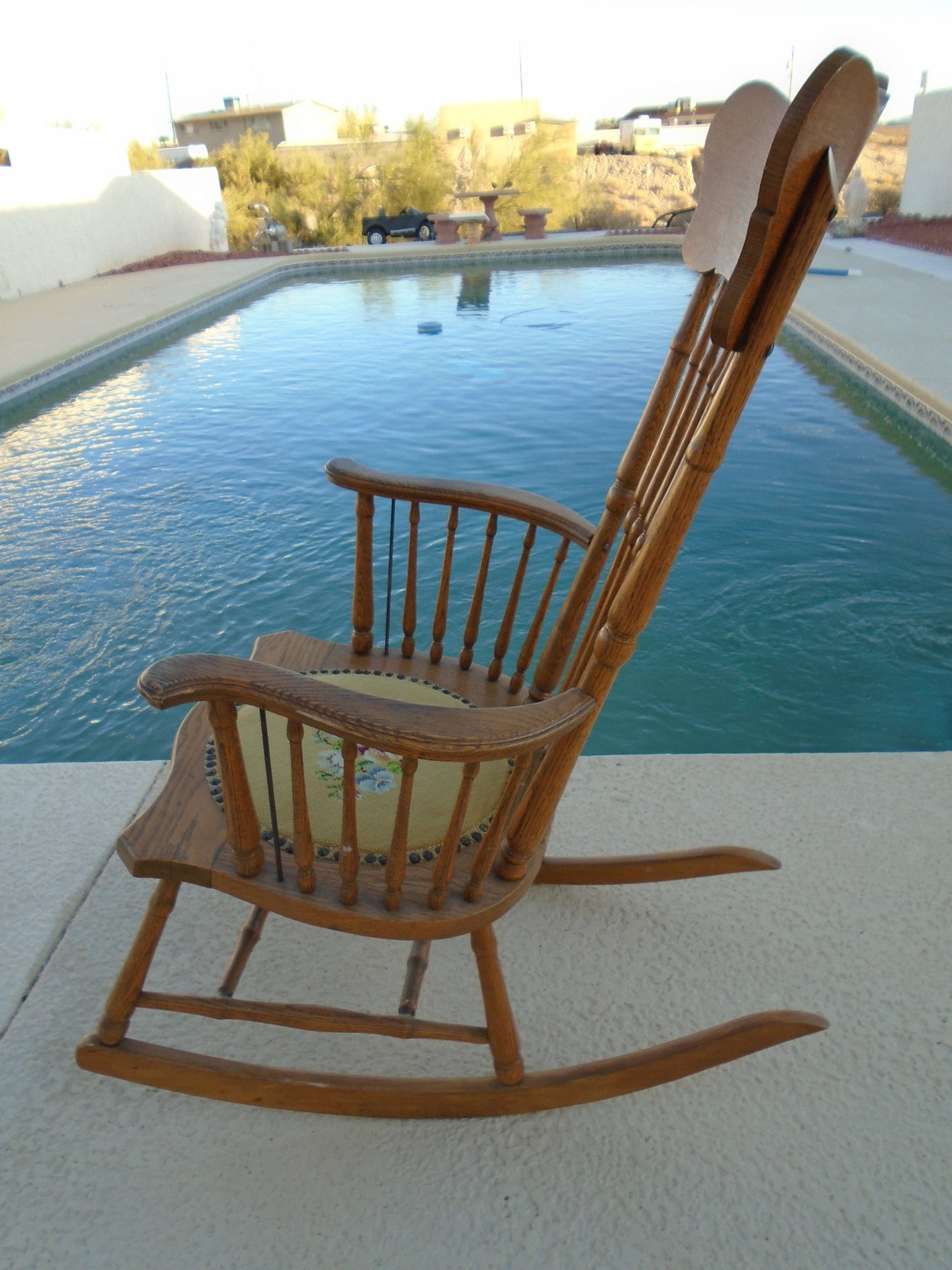 Antique Victorian 1800s Wood Rocking Chair with Carved Face | Etsy