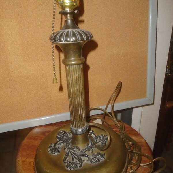 Antique Brass Table Lamp Base - Etsy