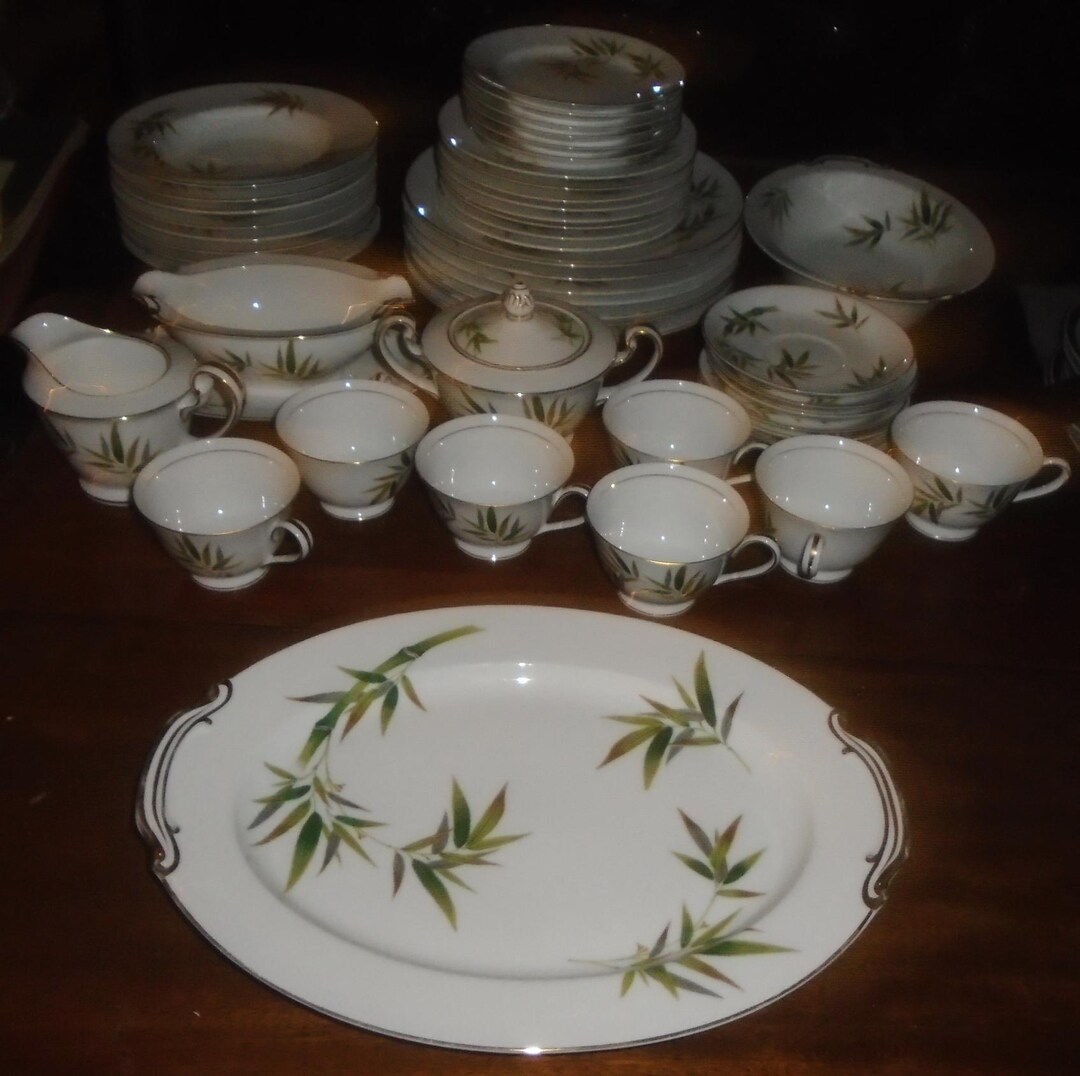 Noritake China Set Vintage Orient Bamboo 51 Pieces 5054 - Etsy