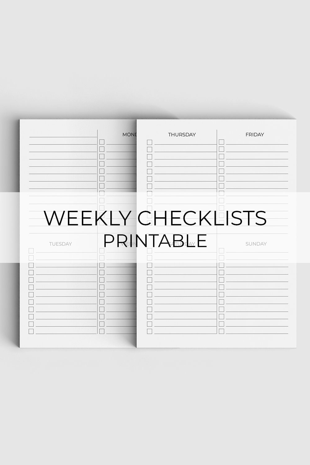 Weekly Planner Checklist