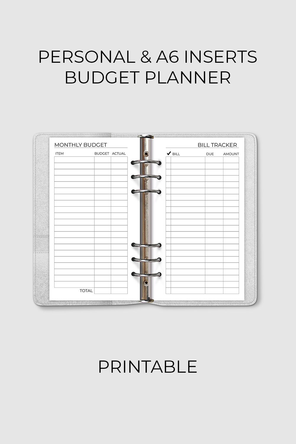 Budget Planner Printable Personal Size Planner Inserts Etsy