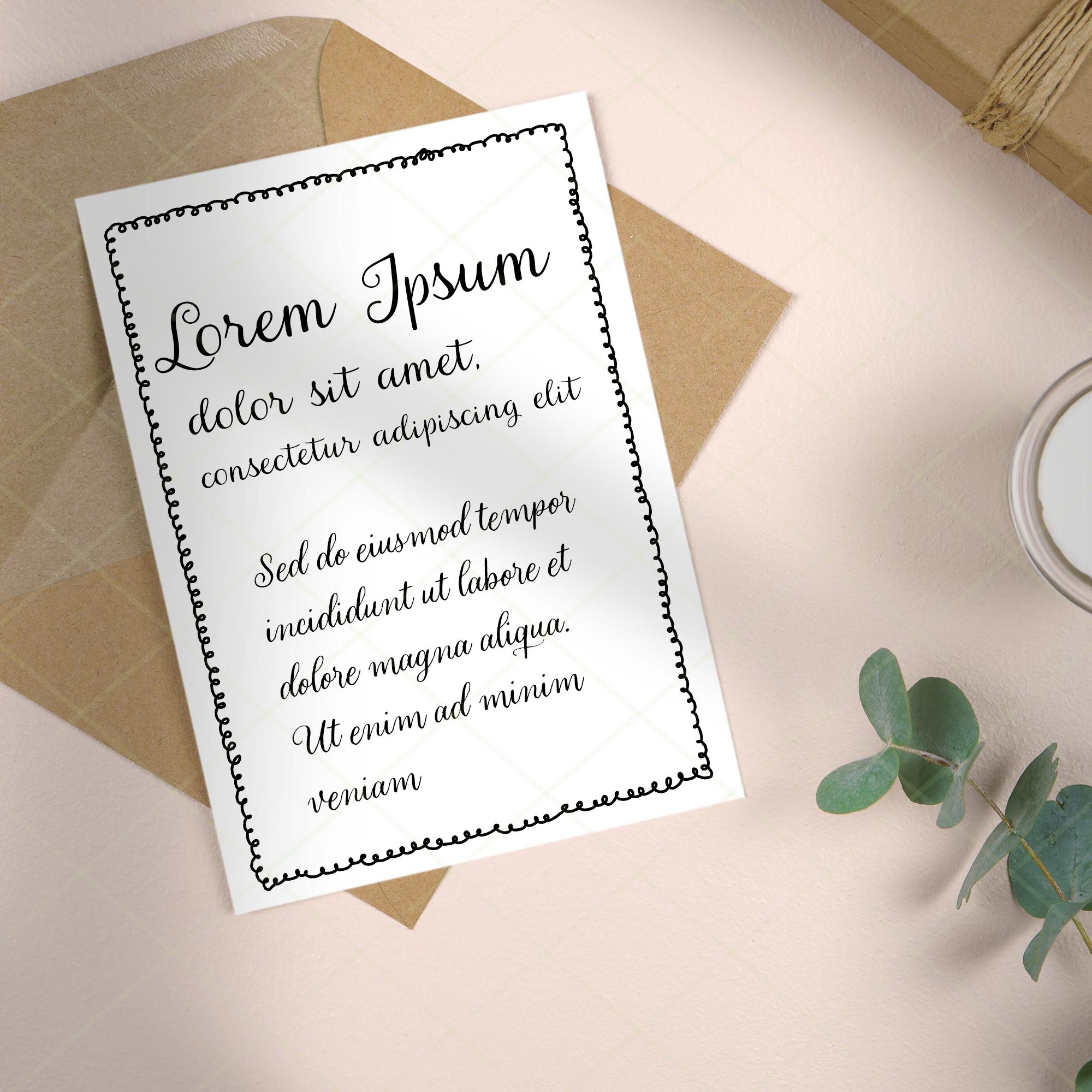 Invitation Card Border SVG, Wedding Invitation Border Whimsical Border ...