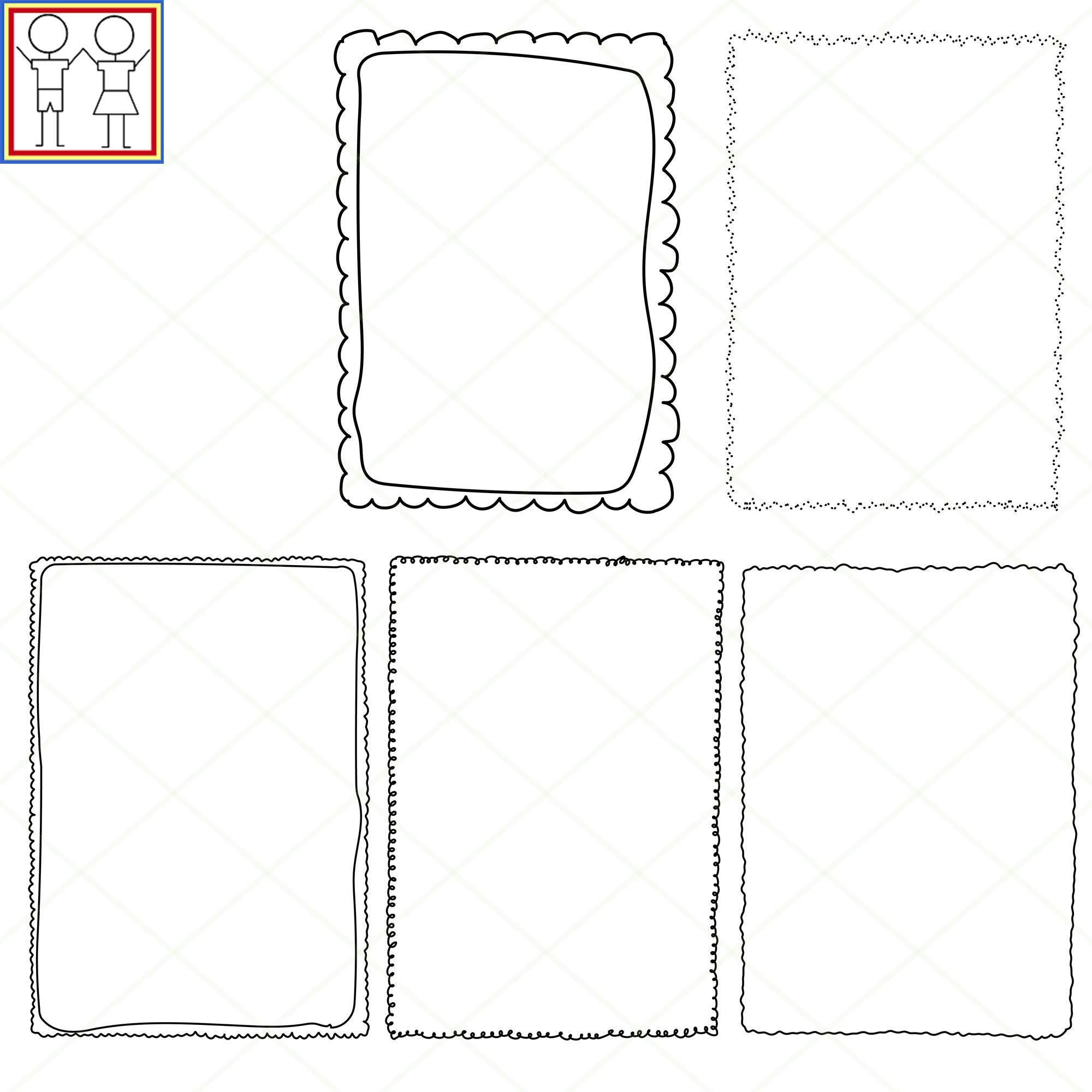 Invitation Card Border SVG, Wedding Invitation Border Whimsical Border ...