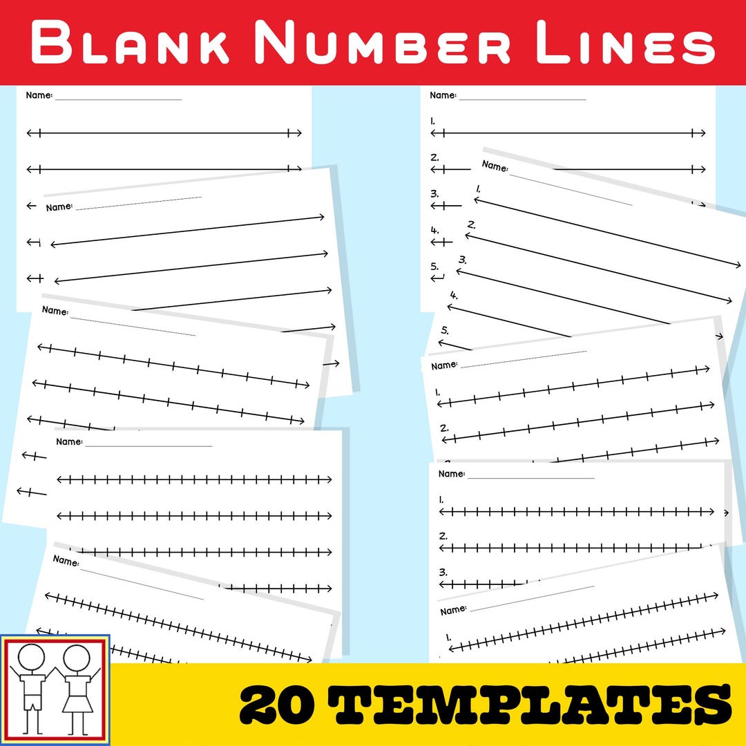 Blank Number Lines for Worksheets, Task Cards and Other Activities - Etsy