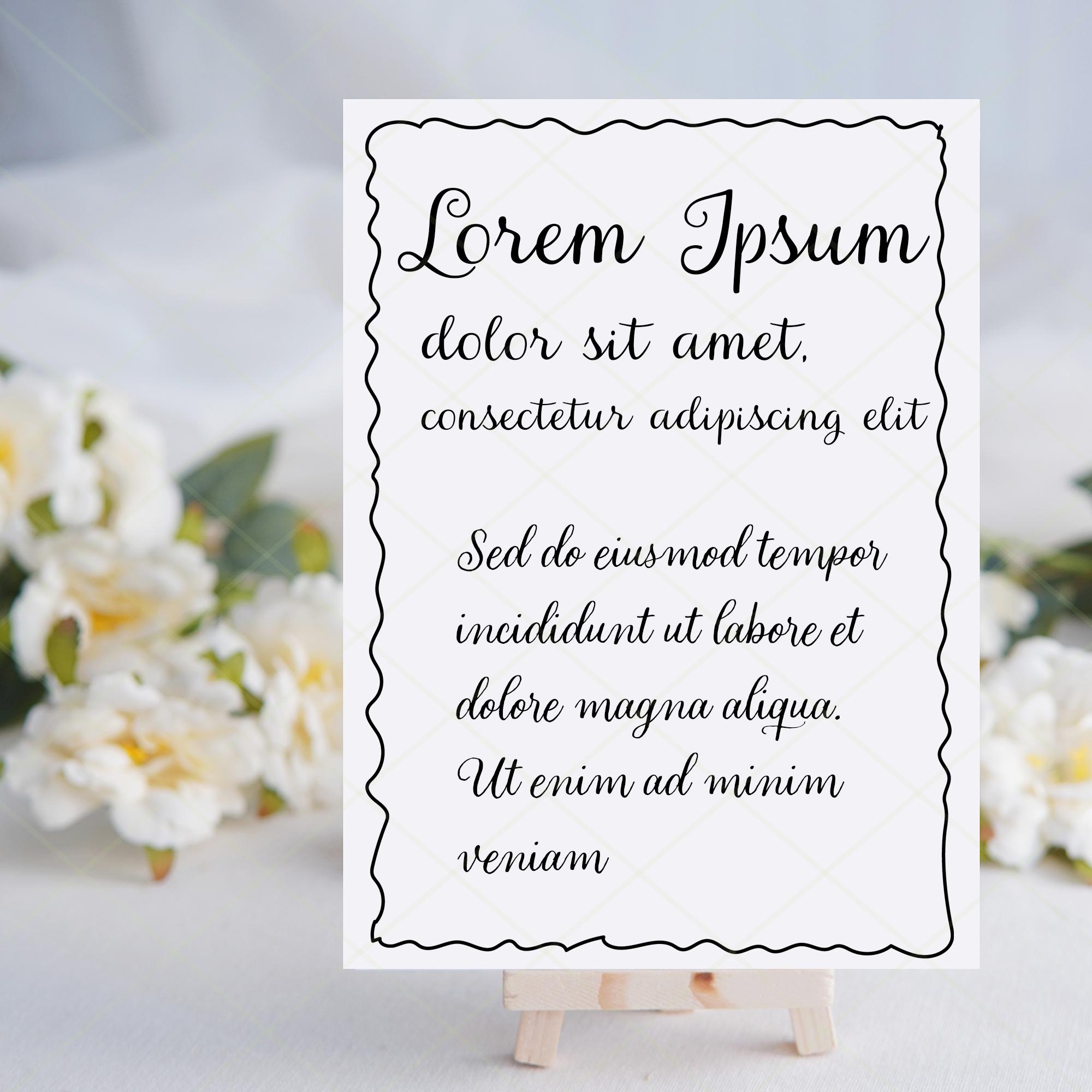 Invitation Card Border SVG, Wedding Invitation Border Whimsical Border ...