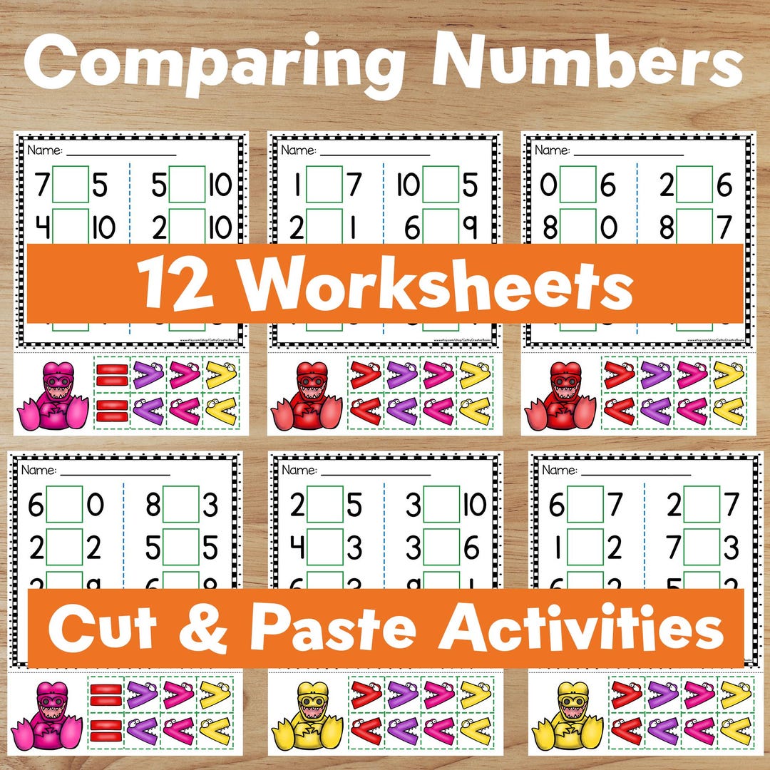 Comparing Numbers Worksheets Activities - Etsy