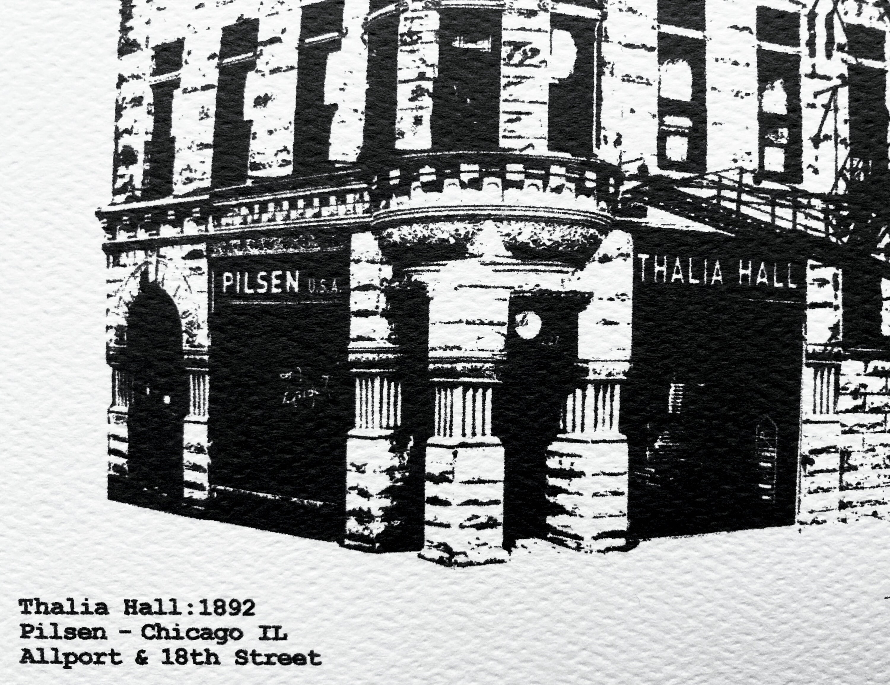 Thalia Hall | Historical Chicago Architecture Illustration / Art Print ...