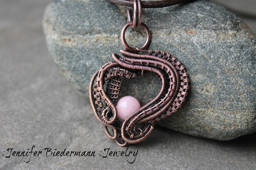 PDF Tutorial, Wire Weave Heart Pendant, Wire Weave Pattern, Pendant ...