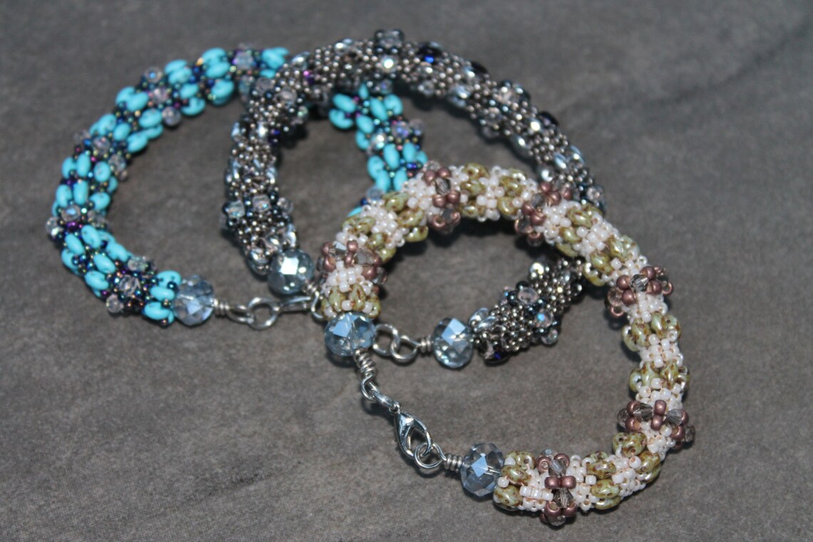 PDF Tutorial Super Duo and Crystal Beaded Rope Bracelet PDF - Etsy Canada