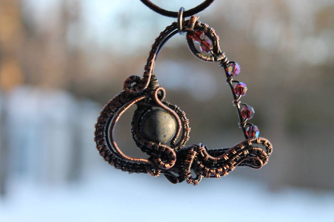 PDF Tutorial, Wire Weave Heart Pendant, Wire Wrap Tutorial, Pendant ...