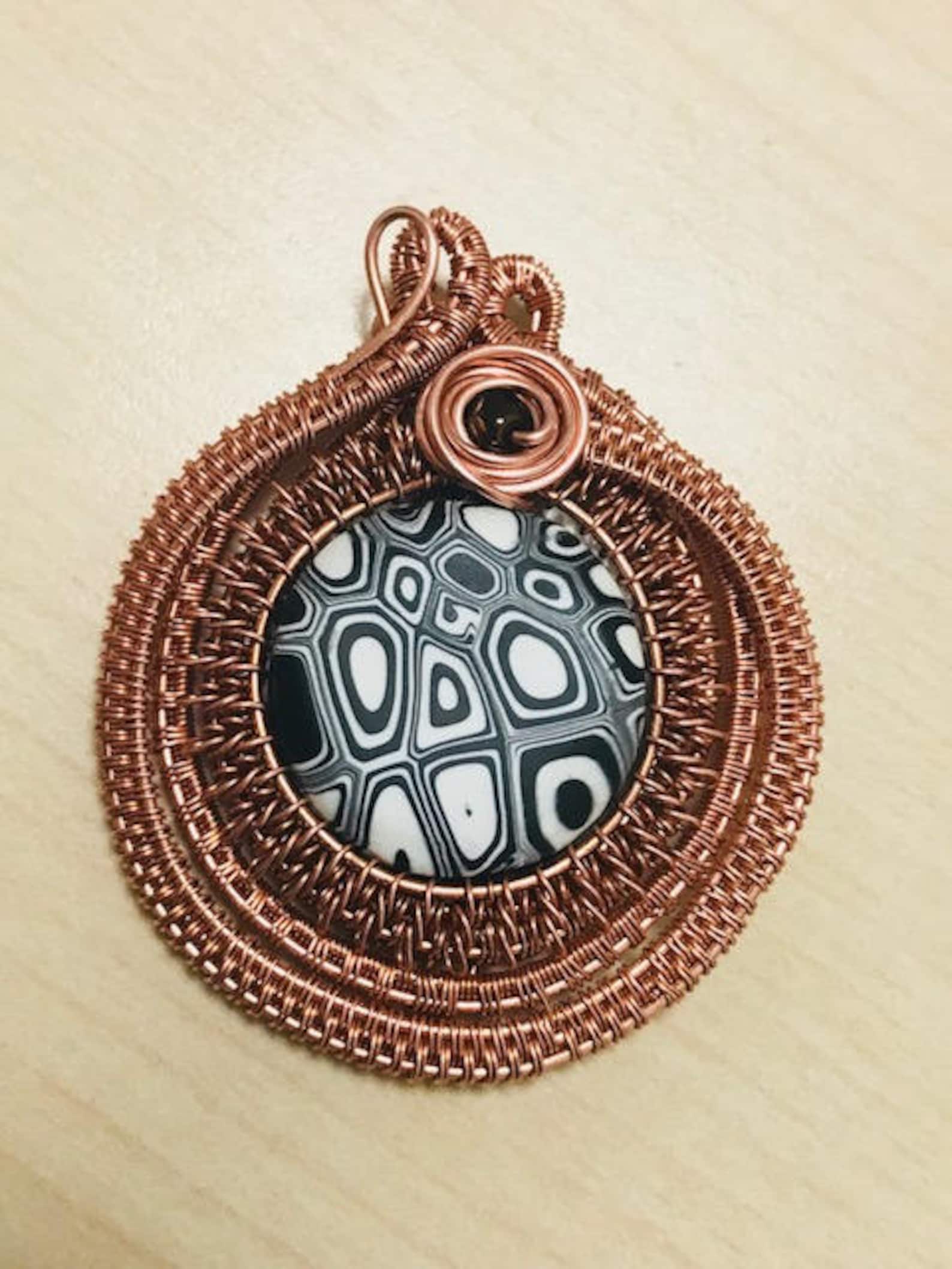 PDF Tutorial, Wire Wrap Moon Rock Pendant , Wire Wrap Pattern, Wire ...