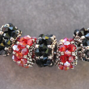 PDF Tutorial, Crystal Beaded Bead Pattern, Beaded Bead Tutorial, Beaded ...