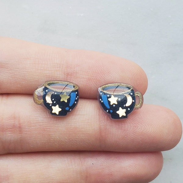 Coffee Mug Earrings - Etsy