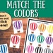 Match the Hot Air Balloon Colors // Cute Kids Matching Game // - Etsy