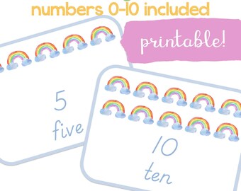 Mushroom Number Cards 1-10 Preschool Nature Math - Etsy