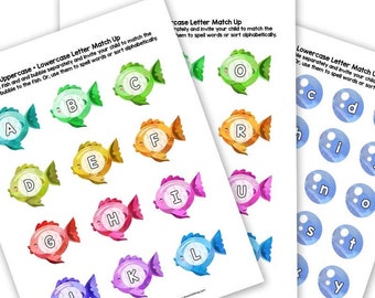 Ice Cream Cone Alphabet Letter Uppercase and Lowercase Match up ...