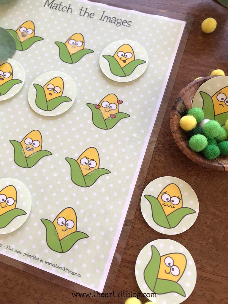 Cute Corn Face Memory Match Game Printable Emoji Busy Book - Etsy