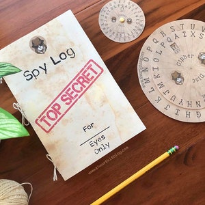 Cipher Wheel Printable for Kids, Spy Kit, Decoder Download, Spy Log ...
