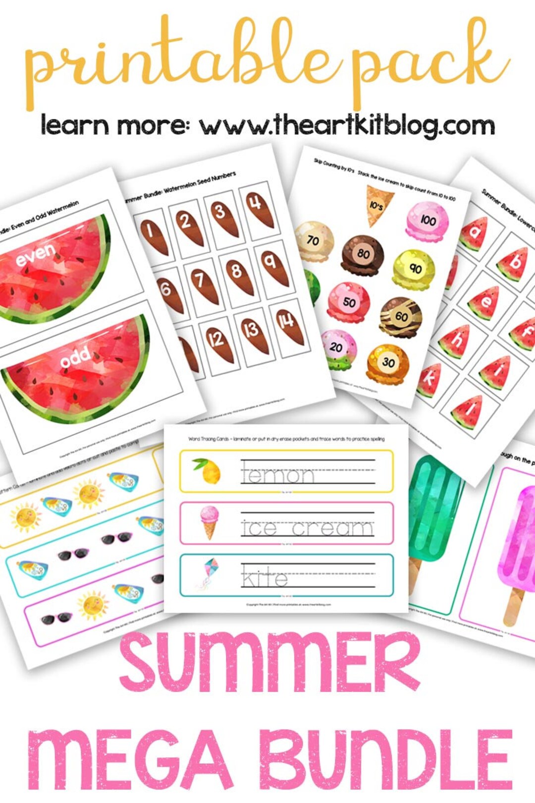 Summer MEGA Bundle: Math, Numbers, Language, Spelling, Cutting ...