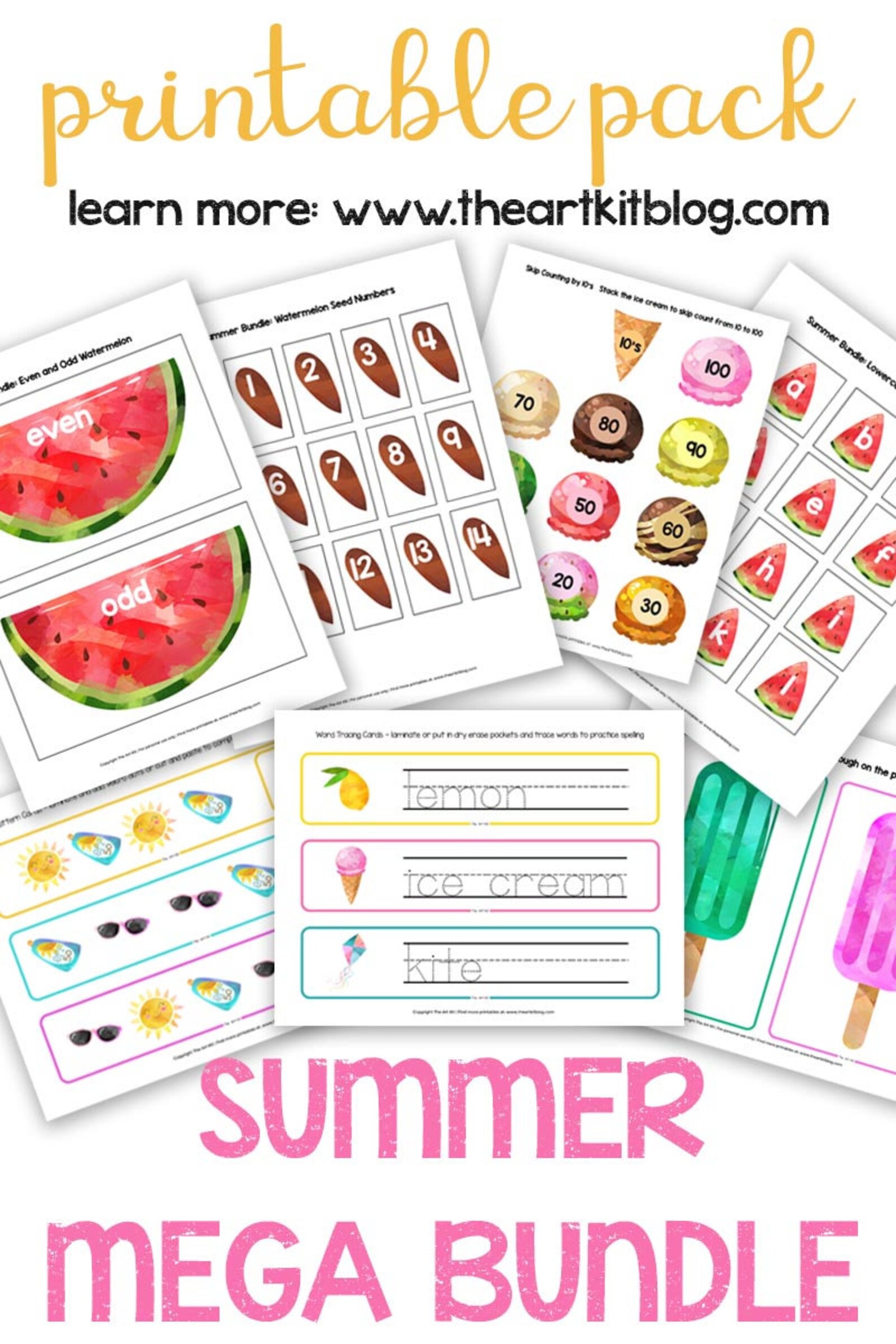Summer MEGA Bundle: Math, Numbers, Language, Spelling, Cutting ...