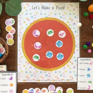 Shape Pizza Printable Activity for Kids, Busy Book, Busy Binder ...