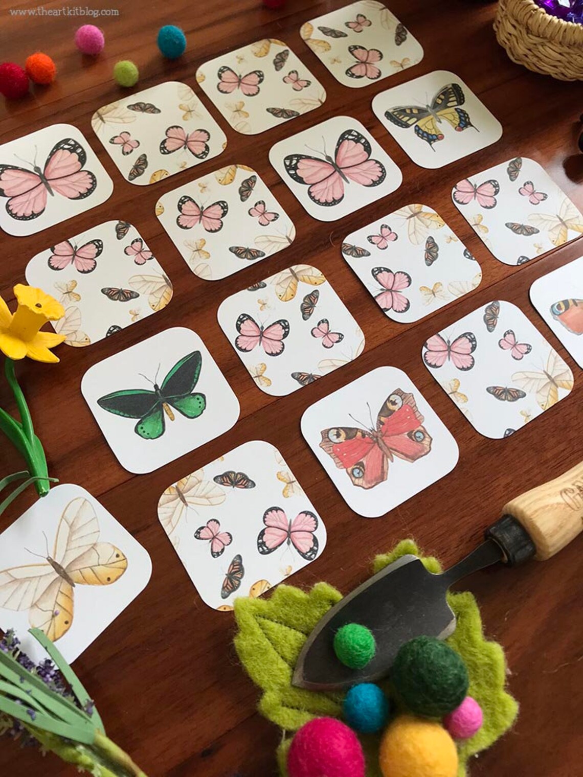 Memory Match Game Printable: Butterfly Homeschool Printable - Etsy