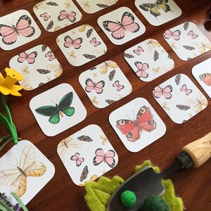 Memory Match Game Printable: Butterfly, Homeschool Printable, Cat ...