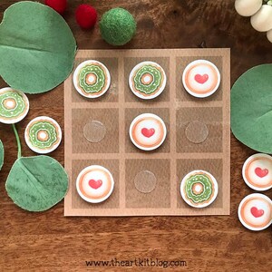Christmas Tic Tac Toe Printable Game, Christmas Cookie Game, 4 Year Old ...