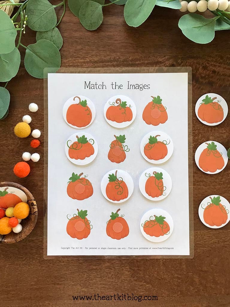 Pumpkin Memory Match Game Printable Fall Busy Book Page - Etsy
