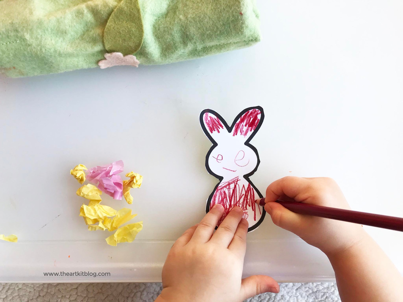 Cute Bunny Paper Craft {with Printable Template}, Spring Craft, Easter ...