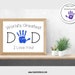 World's Greatest Dad, Handprint Footprint Art Craft, Father's Day Craft ...