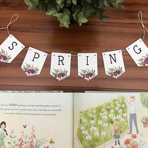 Spring Banner Printable, Spring Printable Wall Art, Spring Printable ...