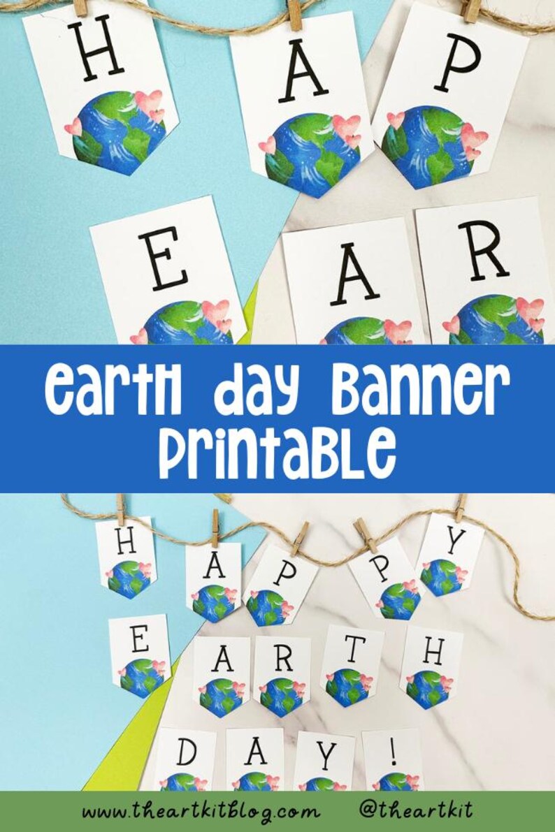 Earth Day Banner - Free Printable | Eco-friendly Party Decor | Instant ...