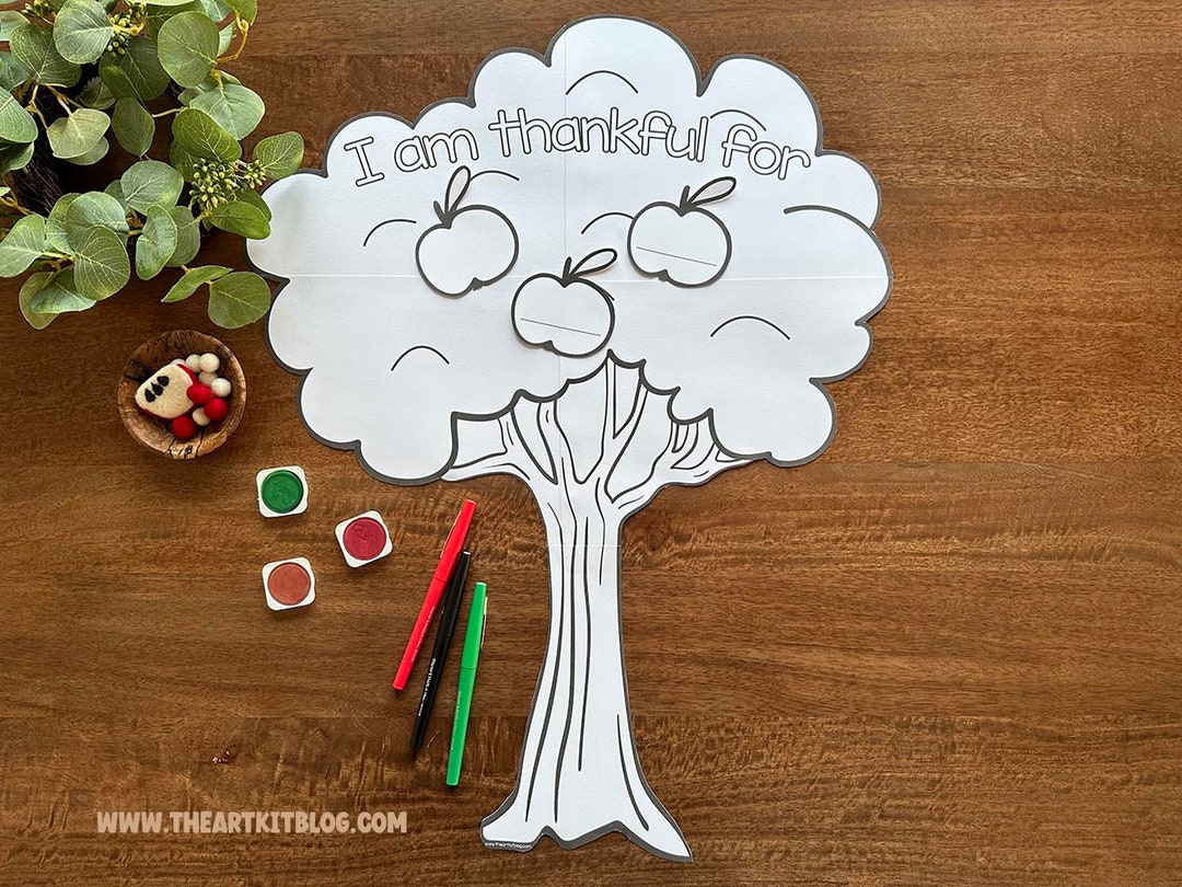 My Gratitude Tree Printable, Thanksgiving, November Wall Art, Fall ...