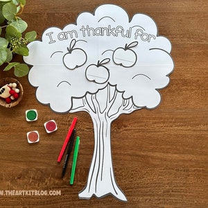 My Gratitude Tree Printable, Thanksgiving, November Wall Art, Fall ...