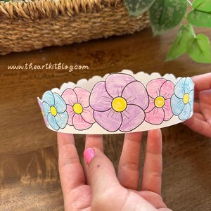 Flower Paper Crown Printable | DIY Floral Crown for Kids & Adults ...