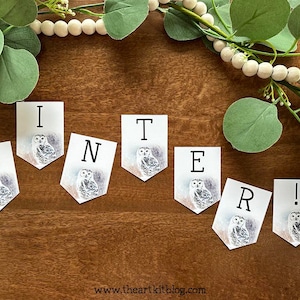 Winter Banner Printable With Snowy Owl, Instant Download - Etsy
