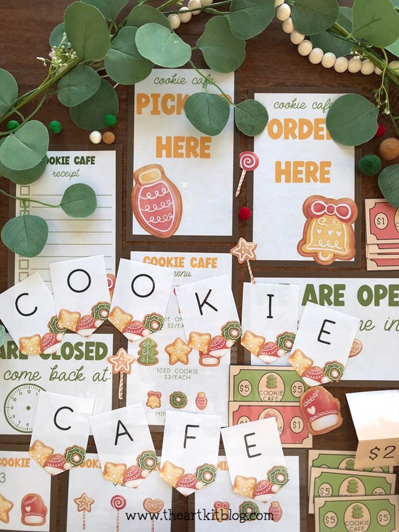 Christmas Cookie Cafe, Pretend Play Shop, Christmas Pretend Play ...