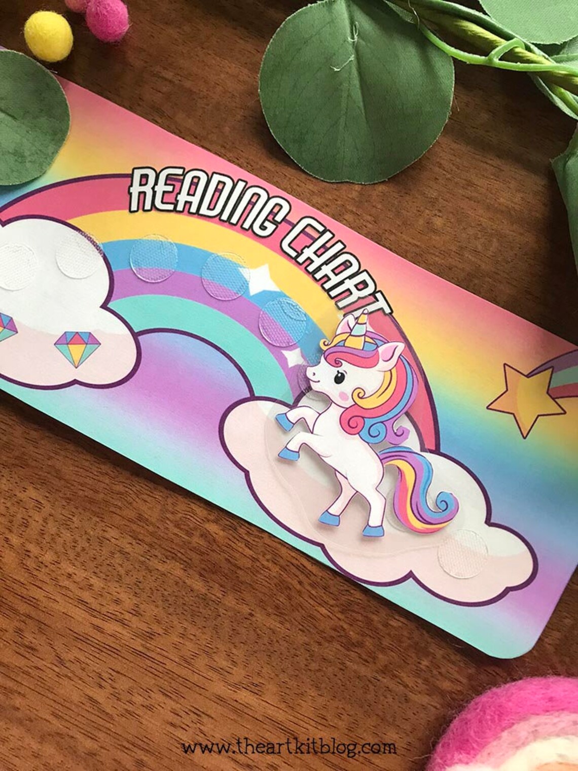 UNICORN and RAINBOW Kid's Reading Log Chart Tracker, Printable Reading ...