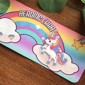 UNICORN and RAINBOW Kid's Reading Log Chart Tracker, Printable Reading ...