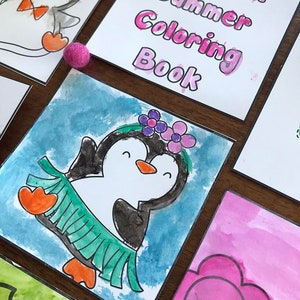 Mini Summer Coloring Book, Mini Summer Coloring Pages, Cute Coloring ...