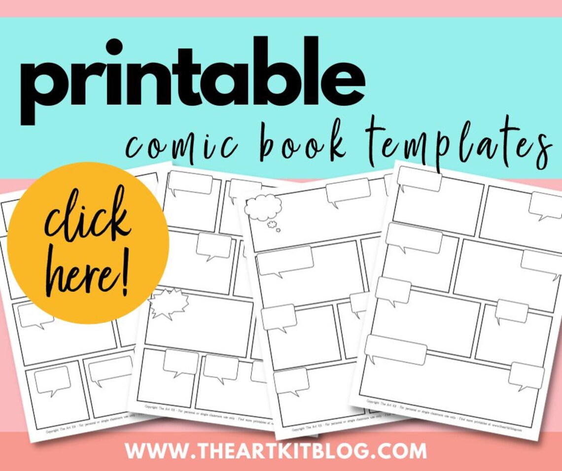 Comic Book Templates, Printable Digital Download - Etsy