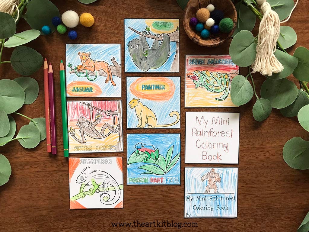 Mini Rainforest Animals Coloring Book Rainforest Coloring - Etsy
