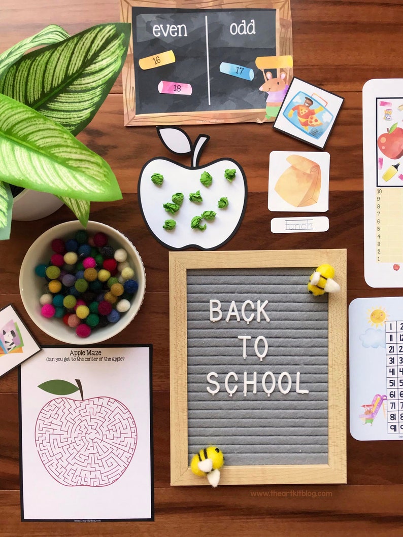 School Bundle Printables for Kids, Toddler Montessori Learning, Busy ...