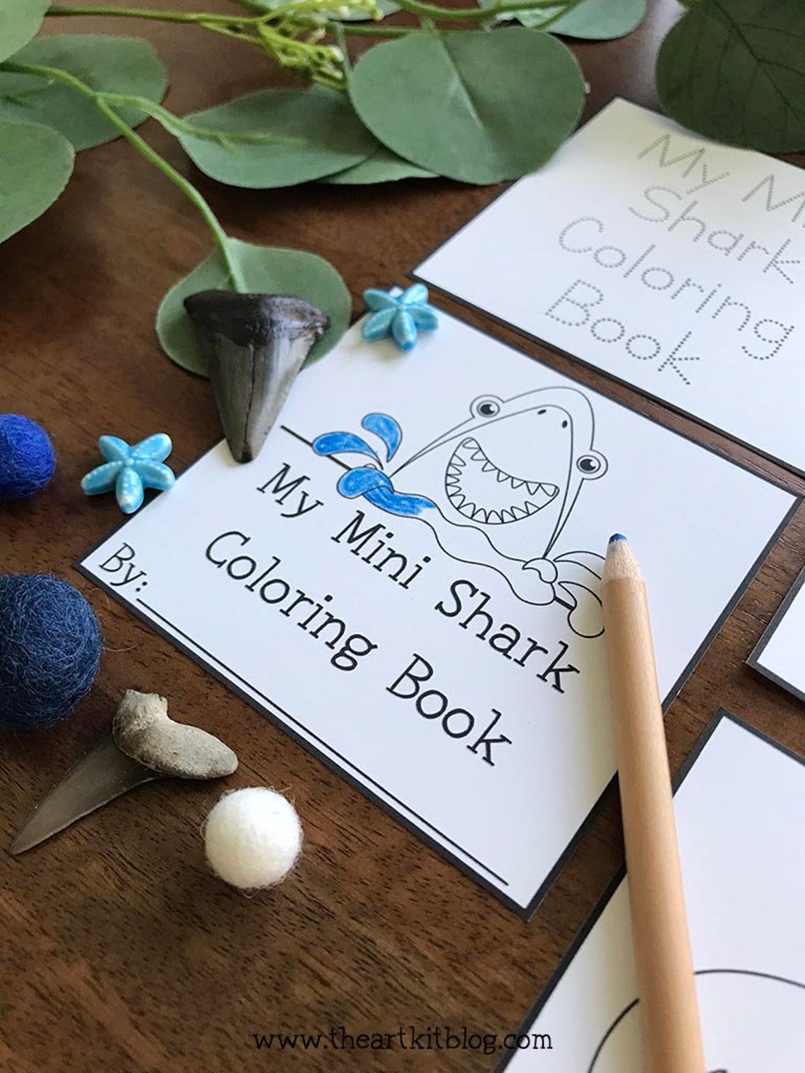 Mini Shark Coloring Book Shark Week Mini Coloring Pages - Etsy
