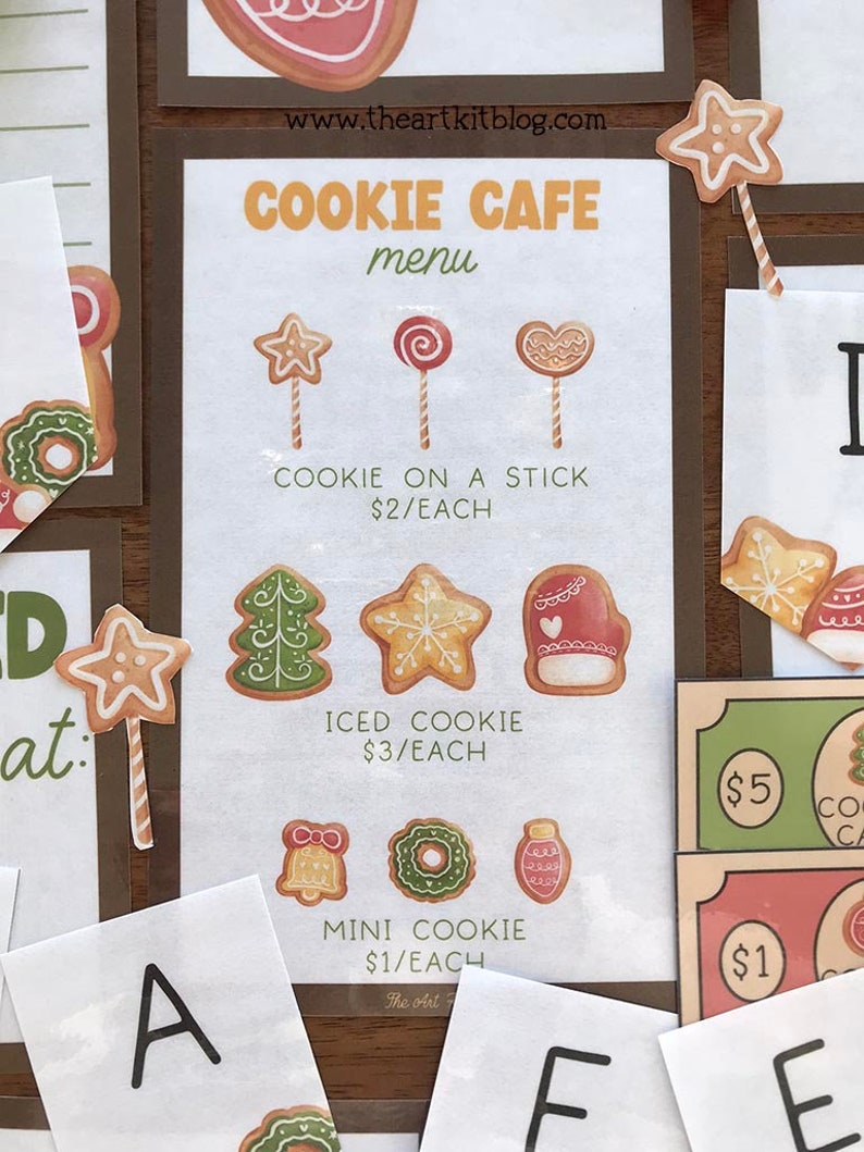 Christmas Cookie Cafe, Pretend Play Shop, Christmas Pretend Play ...